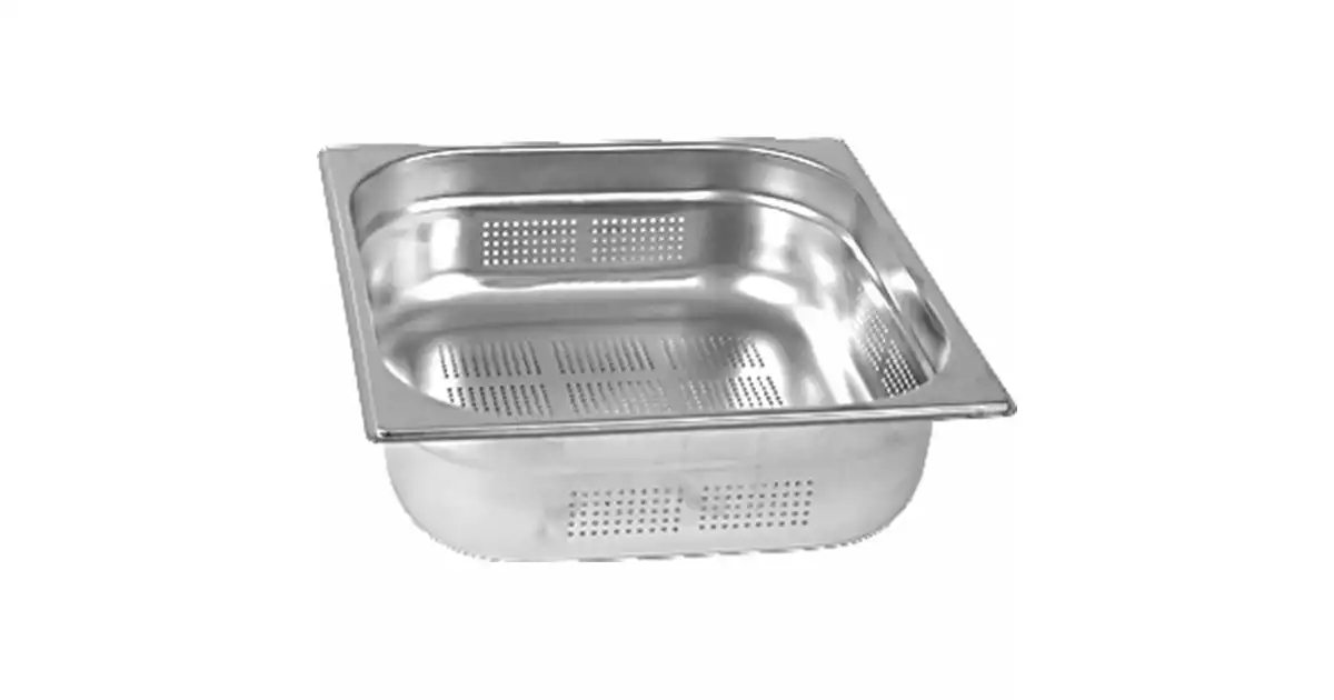 Pojemnik GN 2/3 100 mm perforowany stalowy linia Standard Stalgast 125104