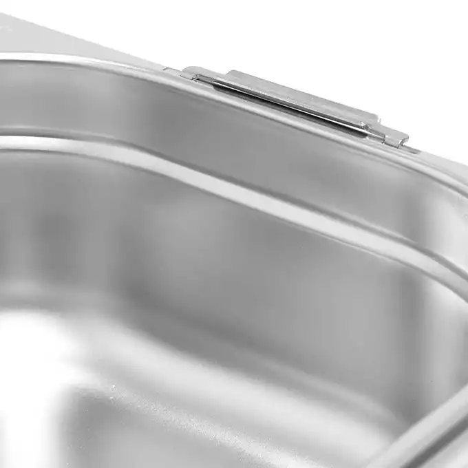 Pojemnik GN 1/6 100 mm z uchwytami stalowy linia Standard Stalgast 136104