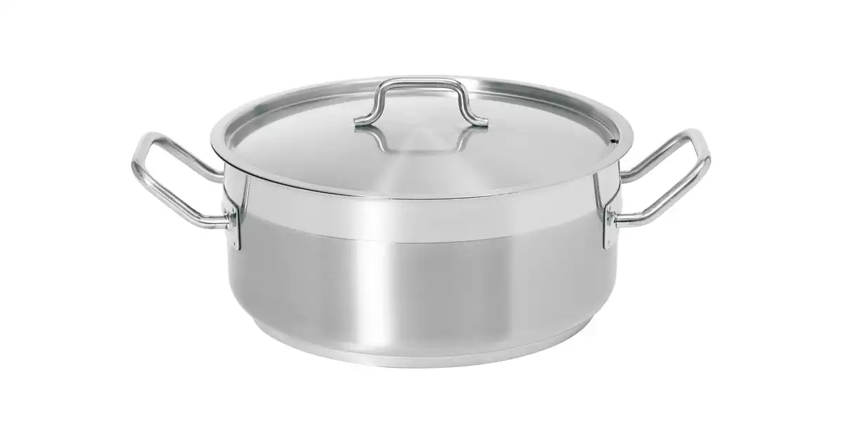 Garnek niski 4,8 l 240 mm z pokrywką Profi Line Hendi 830406