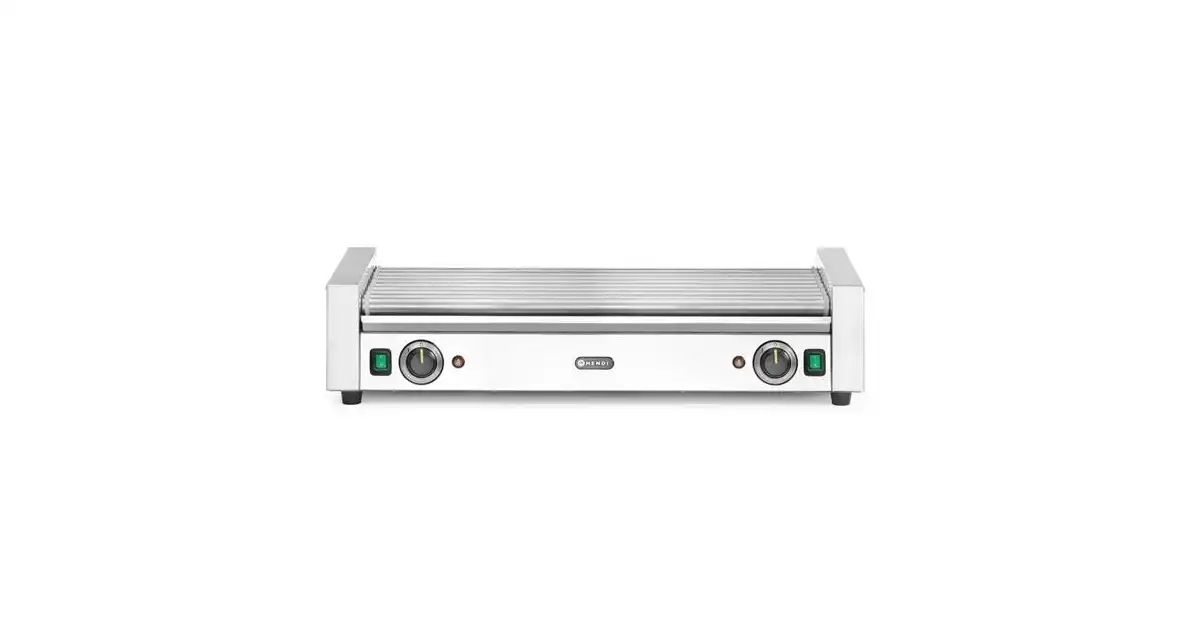 Podgrzewacz 14-rolkowy dwustrefowy do parówek XL 650 mm Hendi 268674