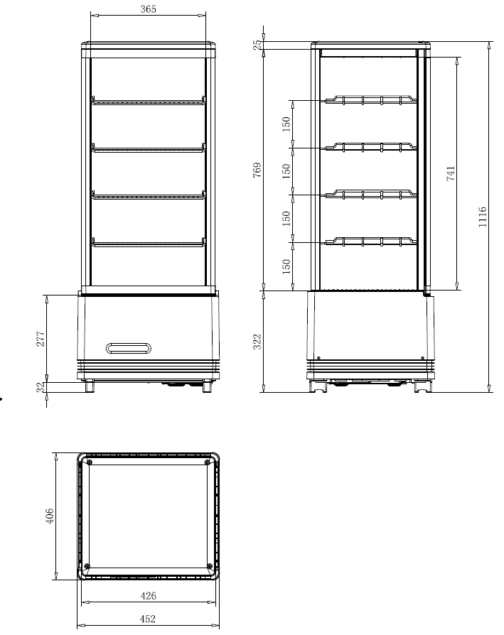 Witryna chłodnicza nastawna biała 98l Arktic Hendi 233665
