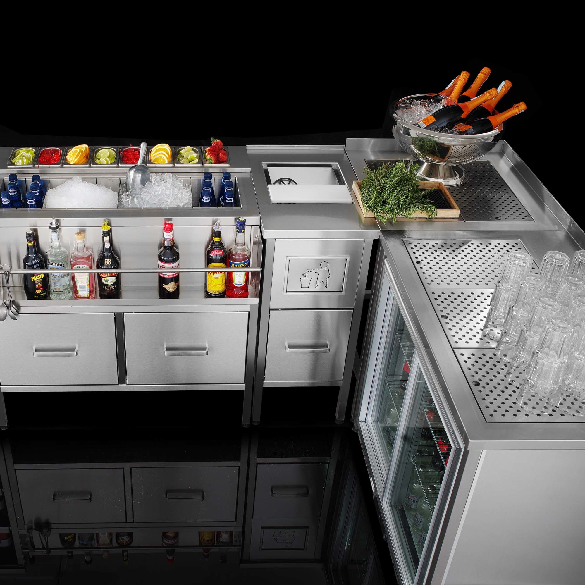 Narożny stół barowy Oxygen 650x650x(H)900 mm Barmatic Fine Dine 200025